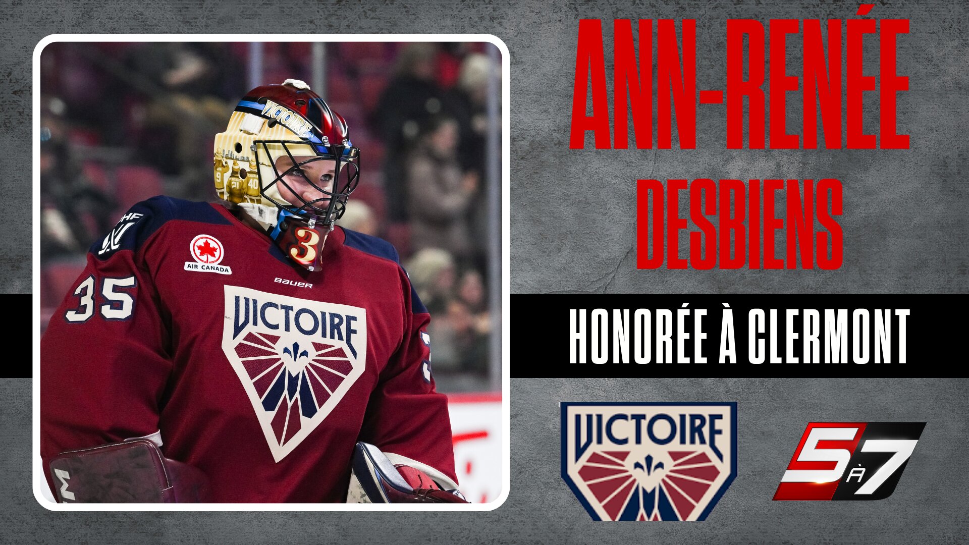 Ann-Renée Desbiens honorée à Clermont – RDS
